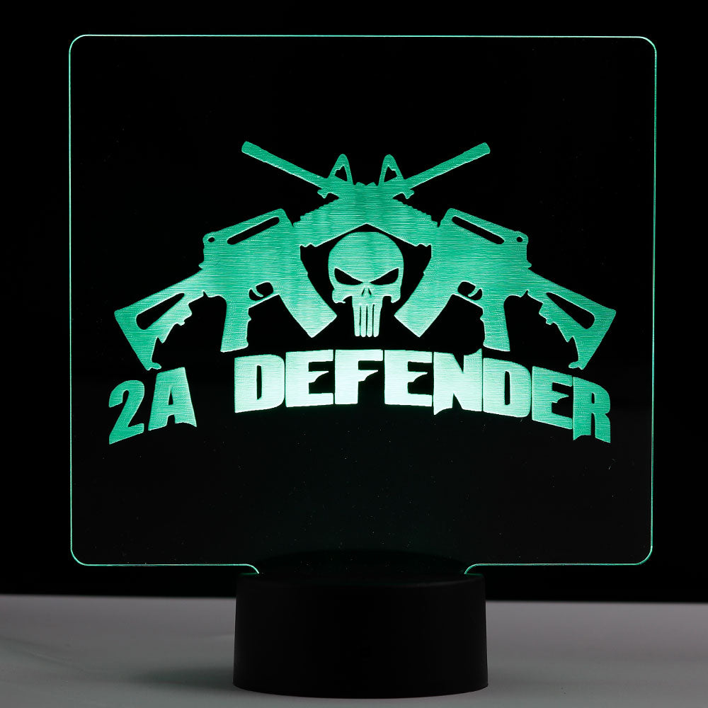 2a Defender ️ LED Illuminated Patriotic Backlit Sign