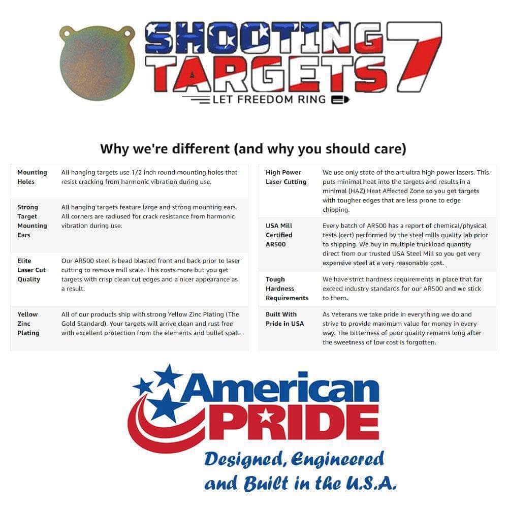 AR500 Steel Gong Targets 🎯